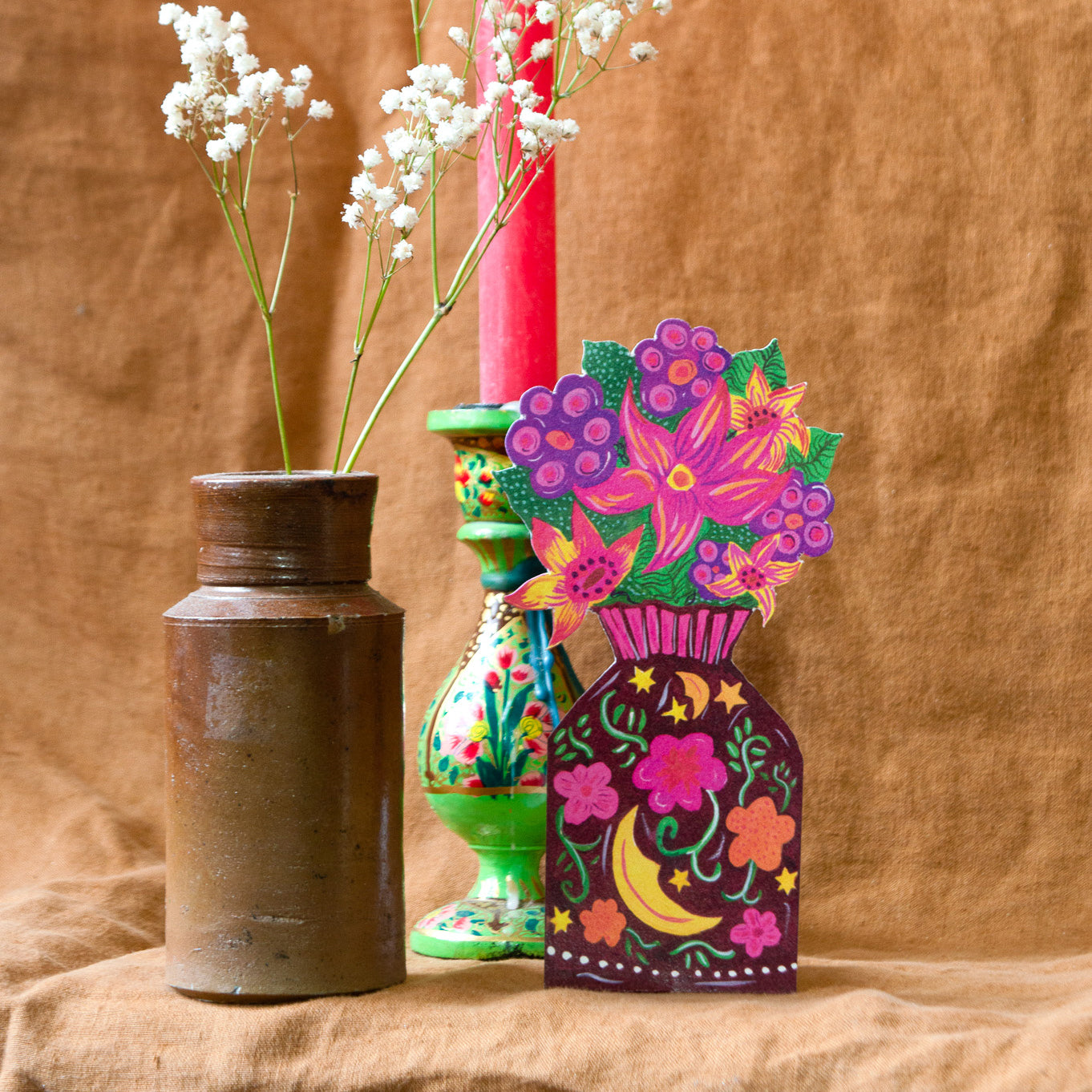 Magical Pop Up Moon Vase Greetings Card – Hutch Cassidy