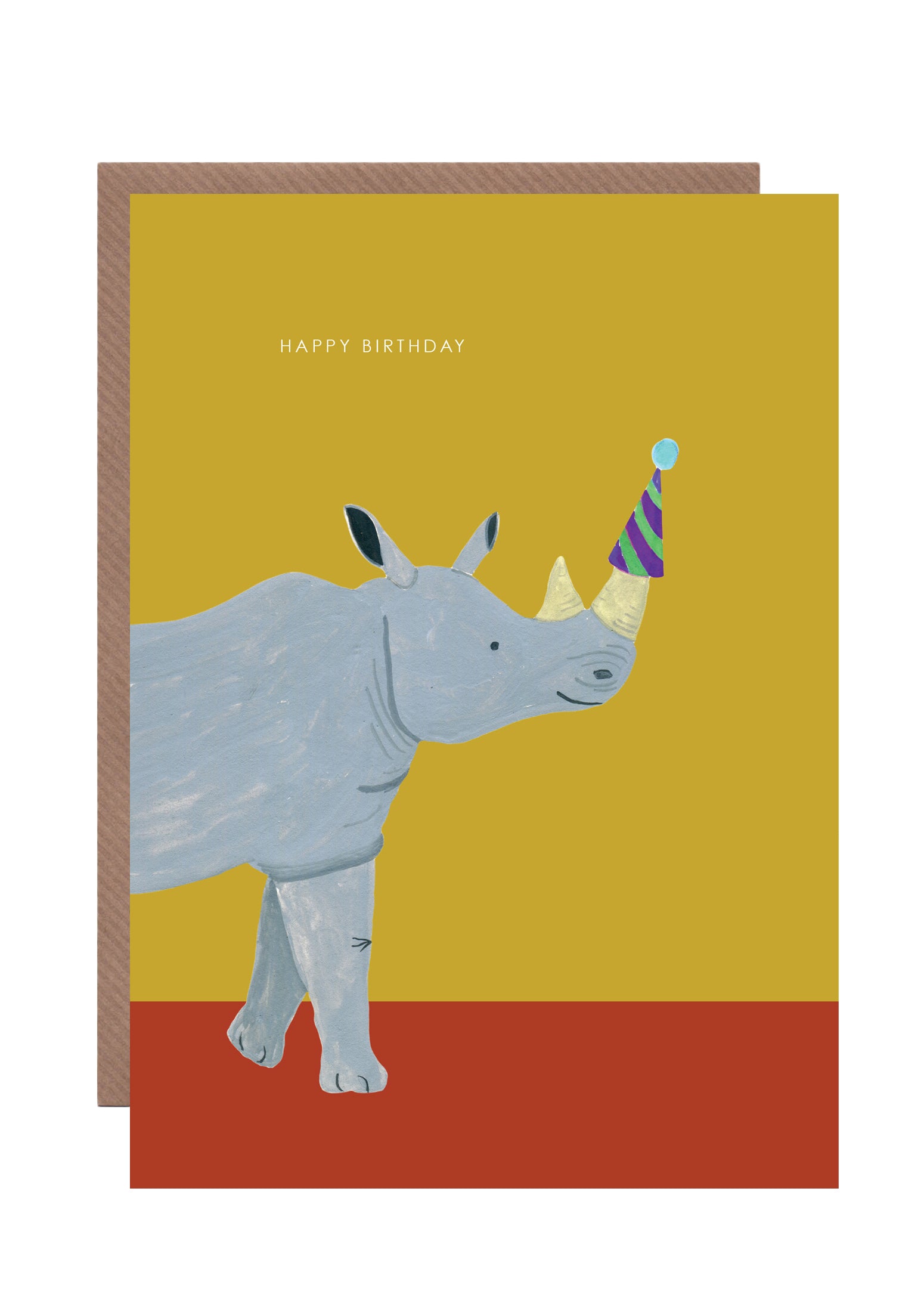 Party Rhino Birthday Greetings Card – Hutch Cassidy